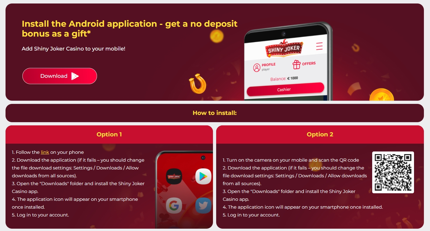 Shiny Joker Casino App ️ Download Application
